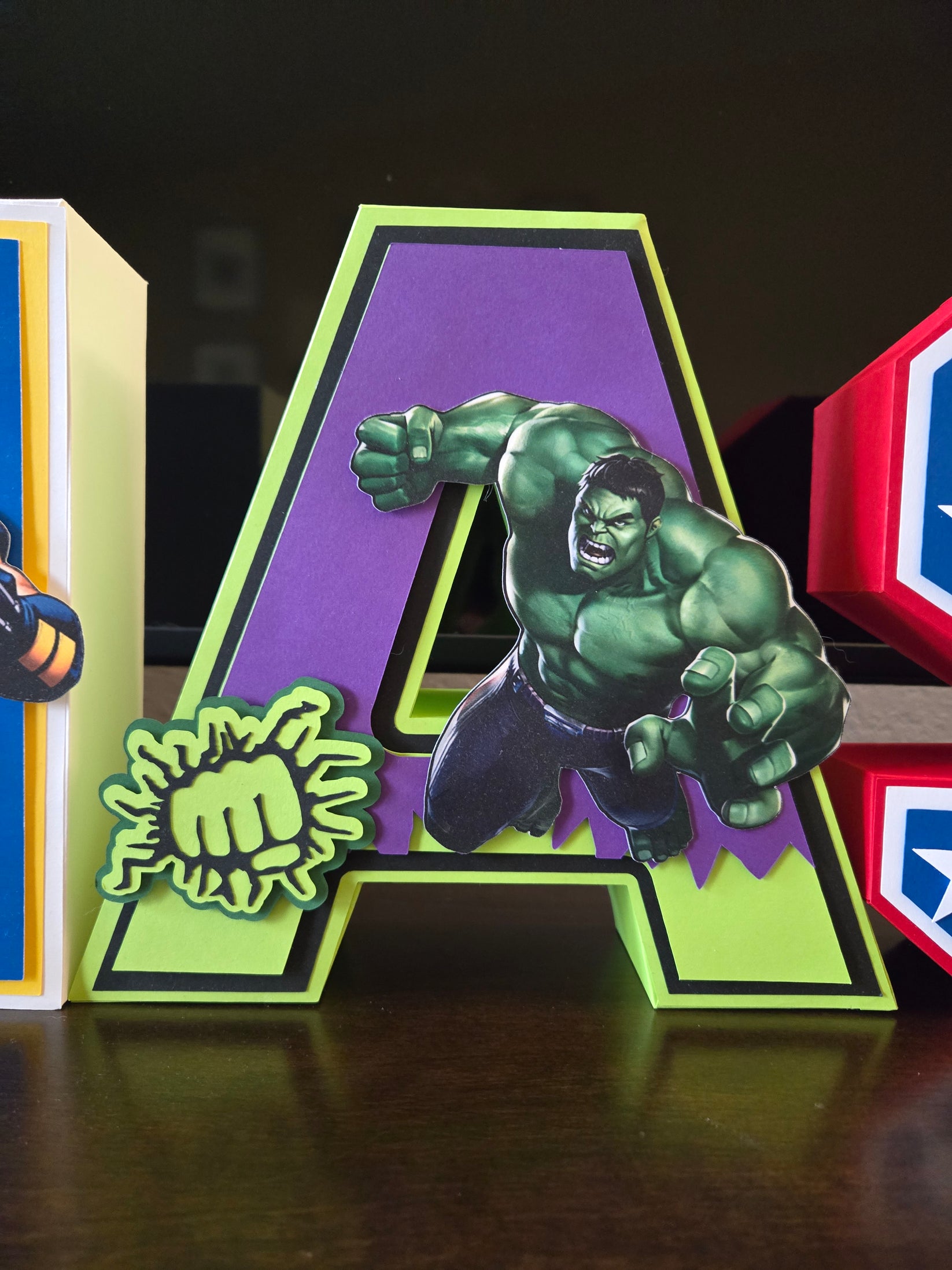 Superhero 3D Letters - Avengers Marvel Party Decorations | 8 Inch ...